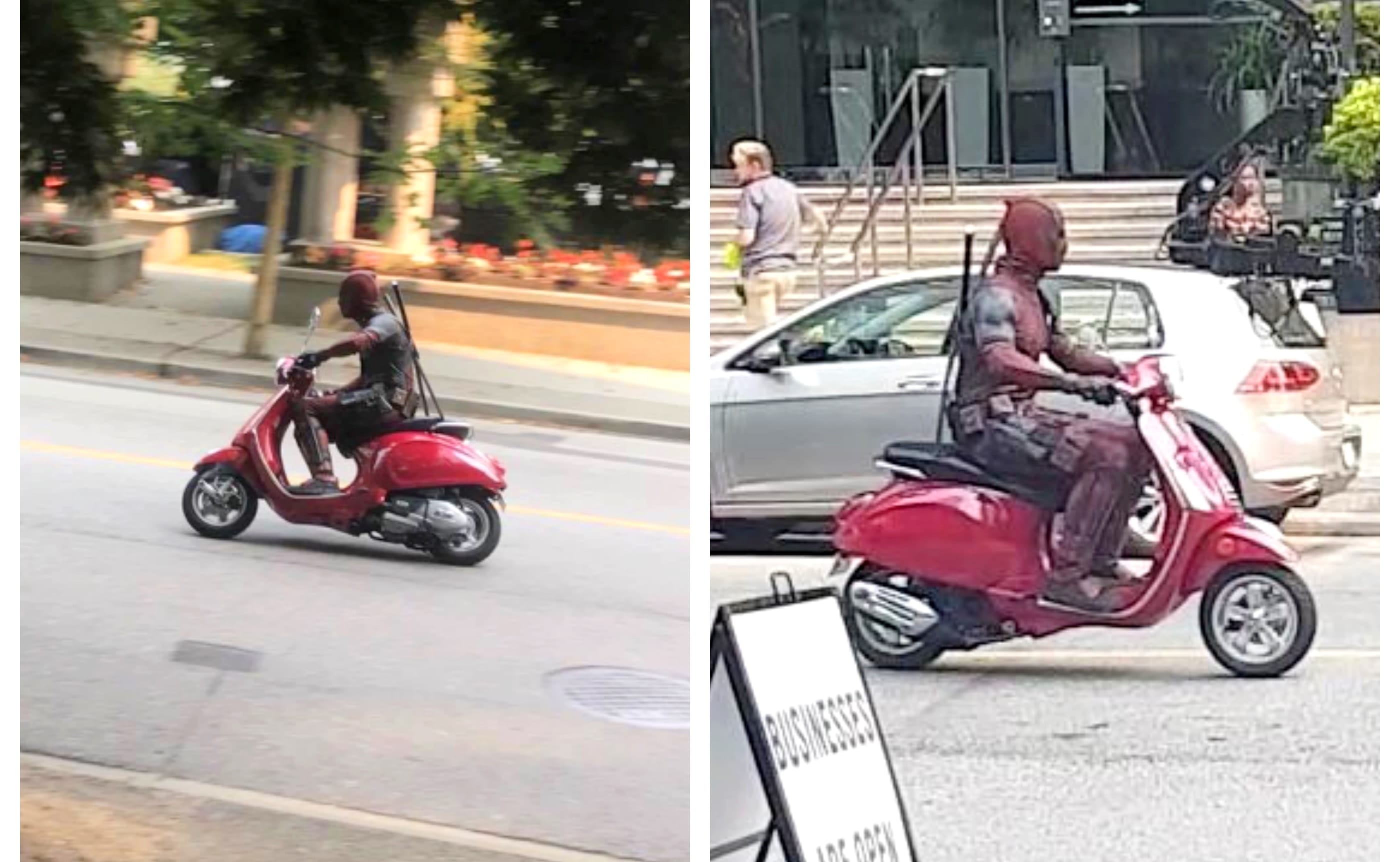 Ryan Reynolds (Deadpool) Spotted Scooting Through Vancouver