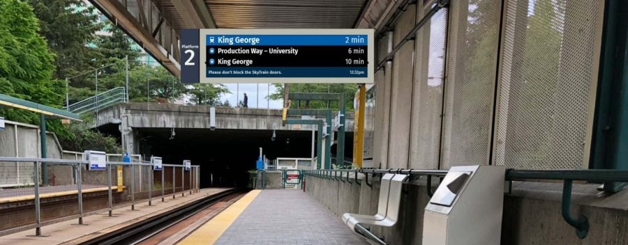 33 Skytrain Stations Are Getting Real Time “Next Train" Signs
