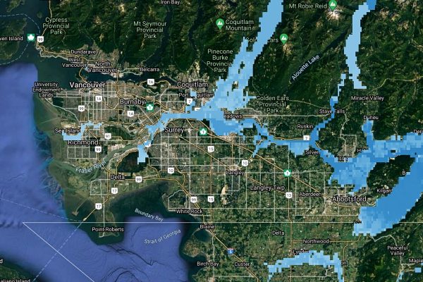 Map Shows How Climate Changes Could Flood Low-Lying Areas in BC
