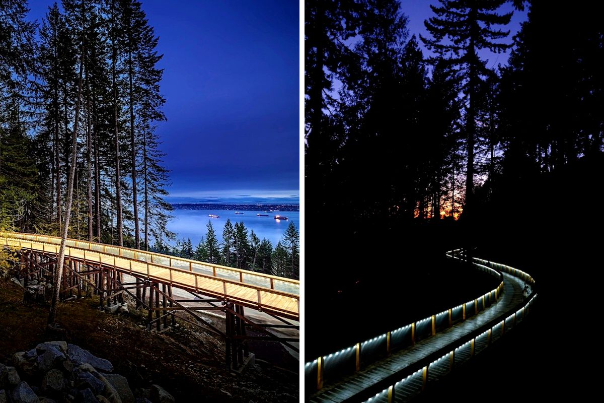 West Vancouver's Trestle Bridge Got a Holiday Lights Makeover
