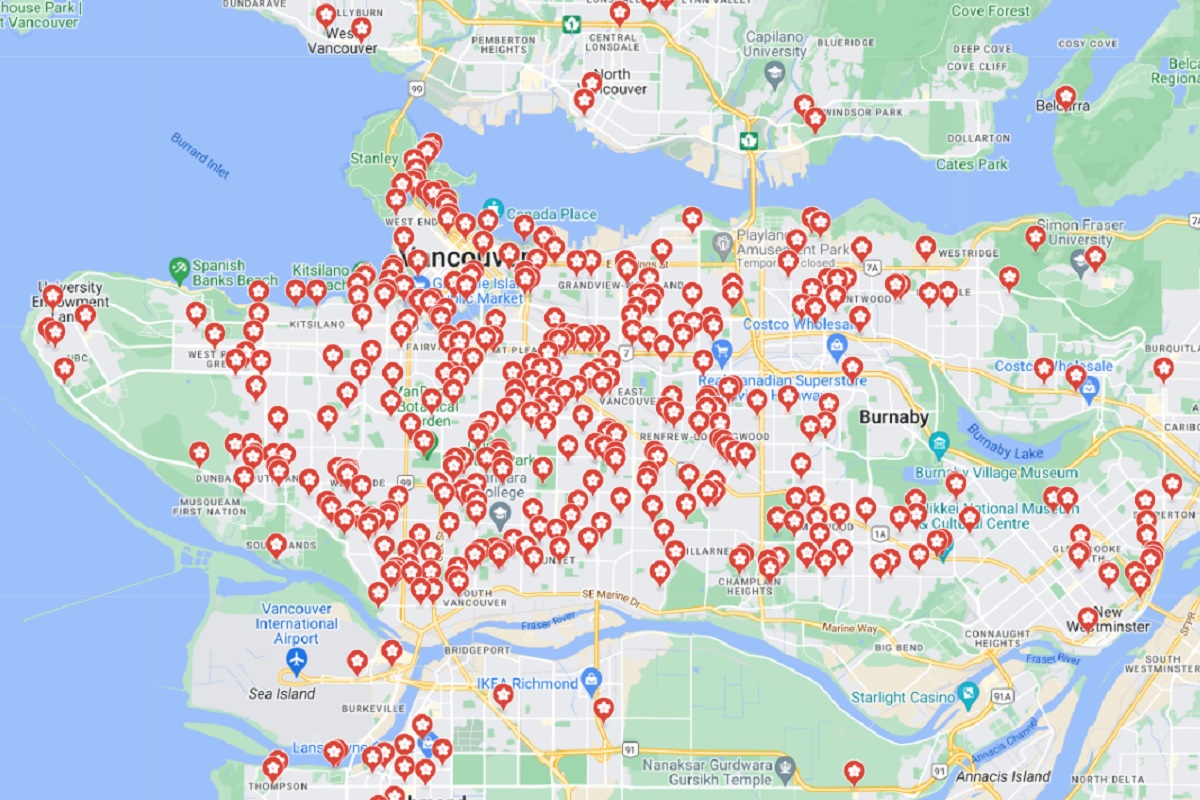This Map Lists 300+ Cherry Blossom Spots in Metro Vancouver
