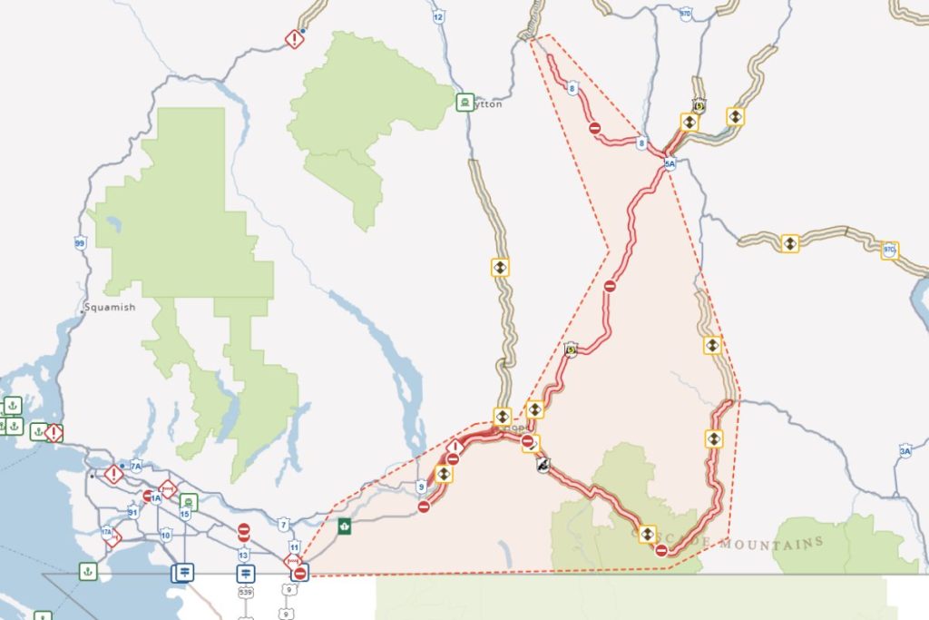 Major B.C. Highways Have Been Shut Down Due To Flooding